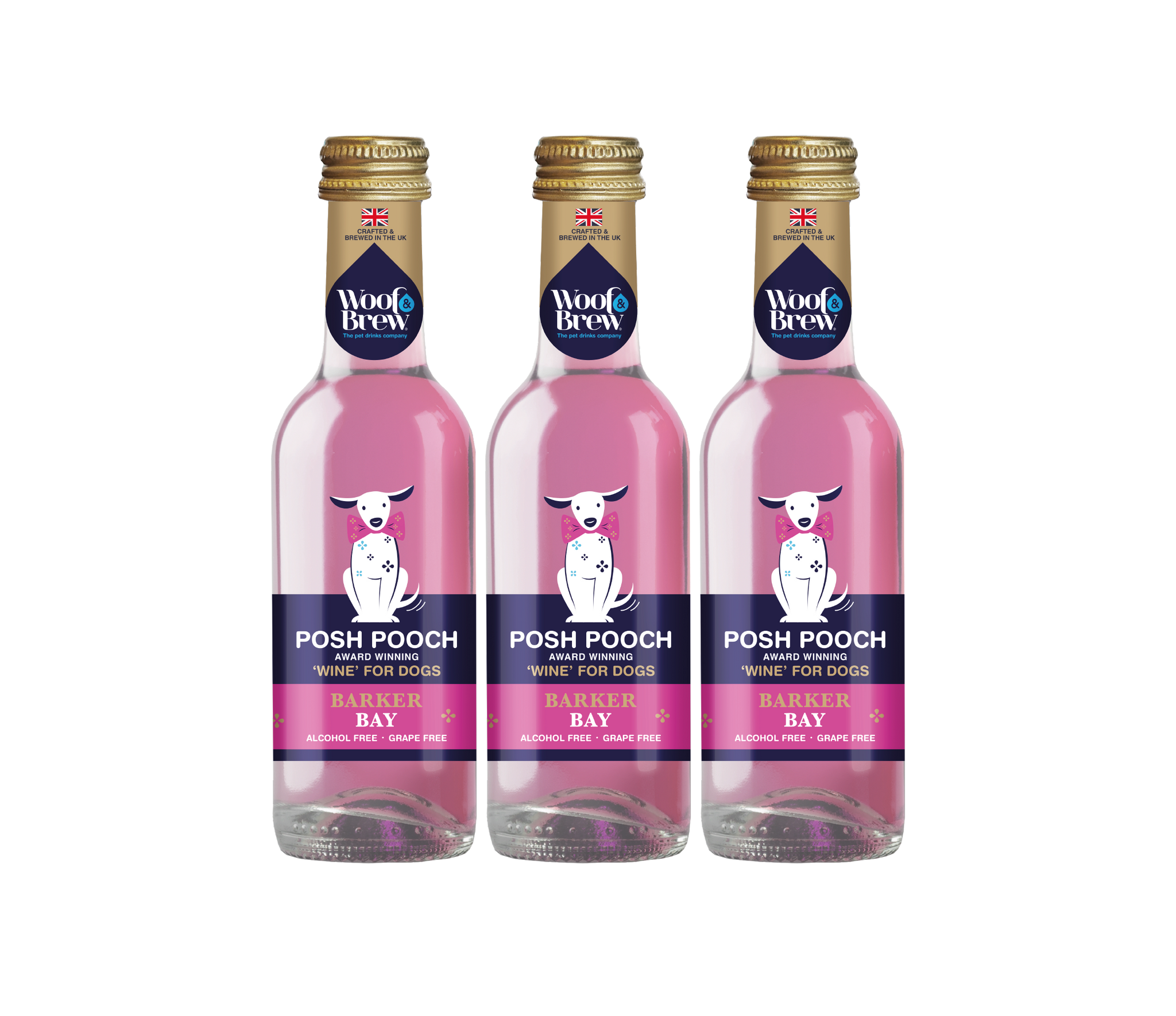 Posh pooch Dog 'Wine' Trio Gift set of 3 Bottles